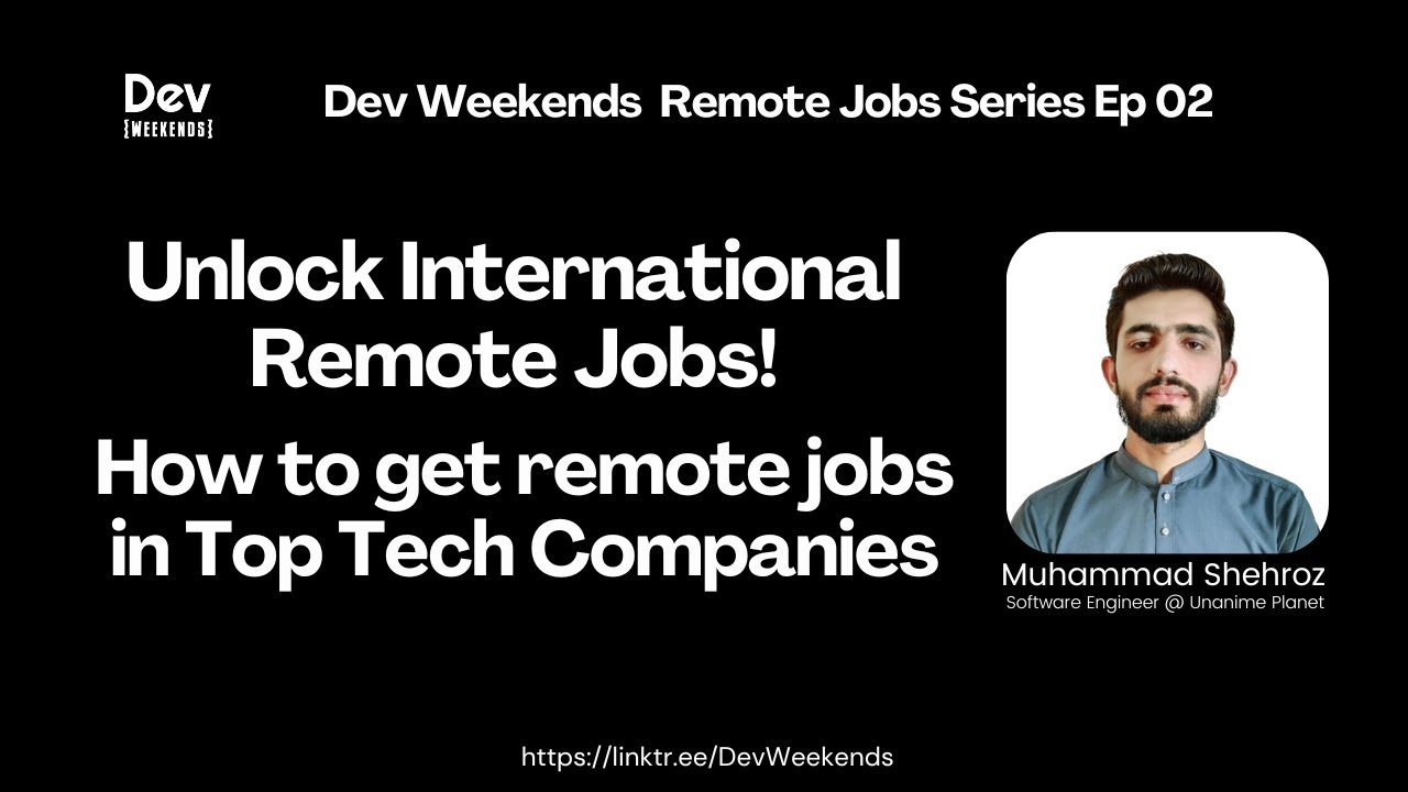 How to Get Remote Jobs in Top Tech Companies 🌍💻 | Ep 02 - YouTube