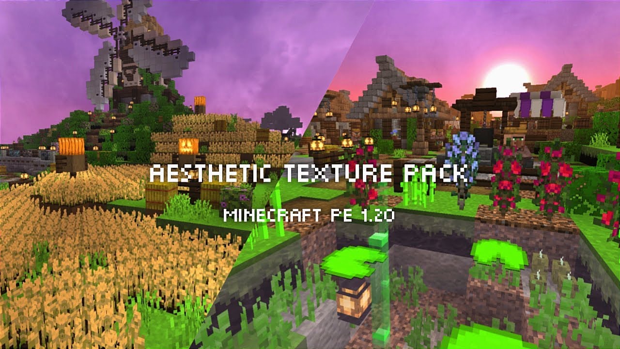 aesthetic texture pack for minecraft pe 1.20 🌸 - YouTube