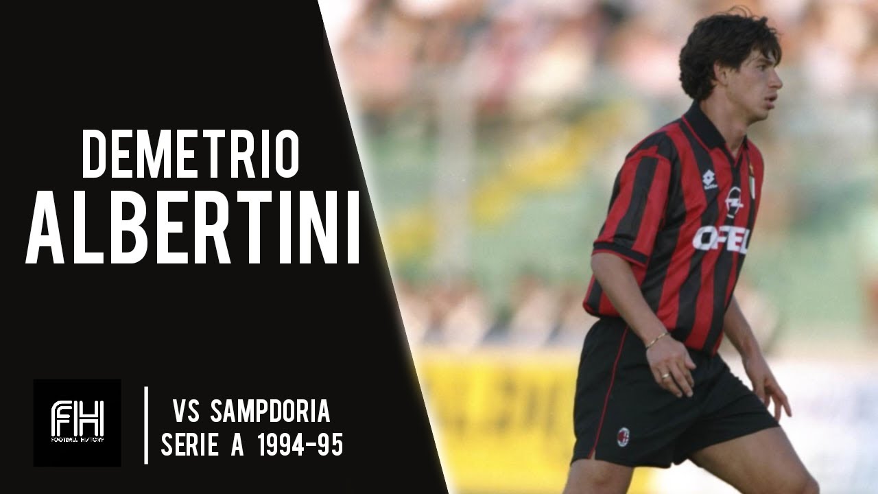 Demetrio Albertini Goal and Skills Sampdoria 0-3 AC Milan Serie A 1994 ...