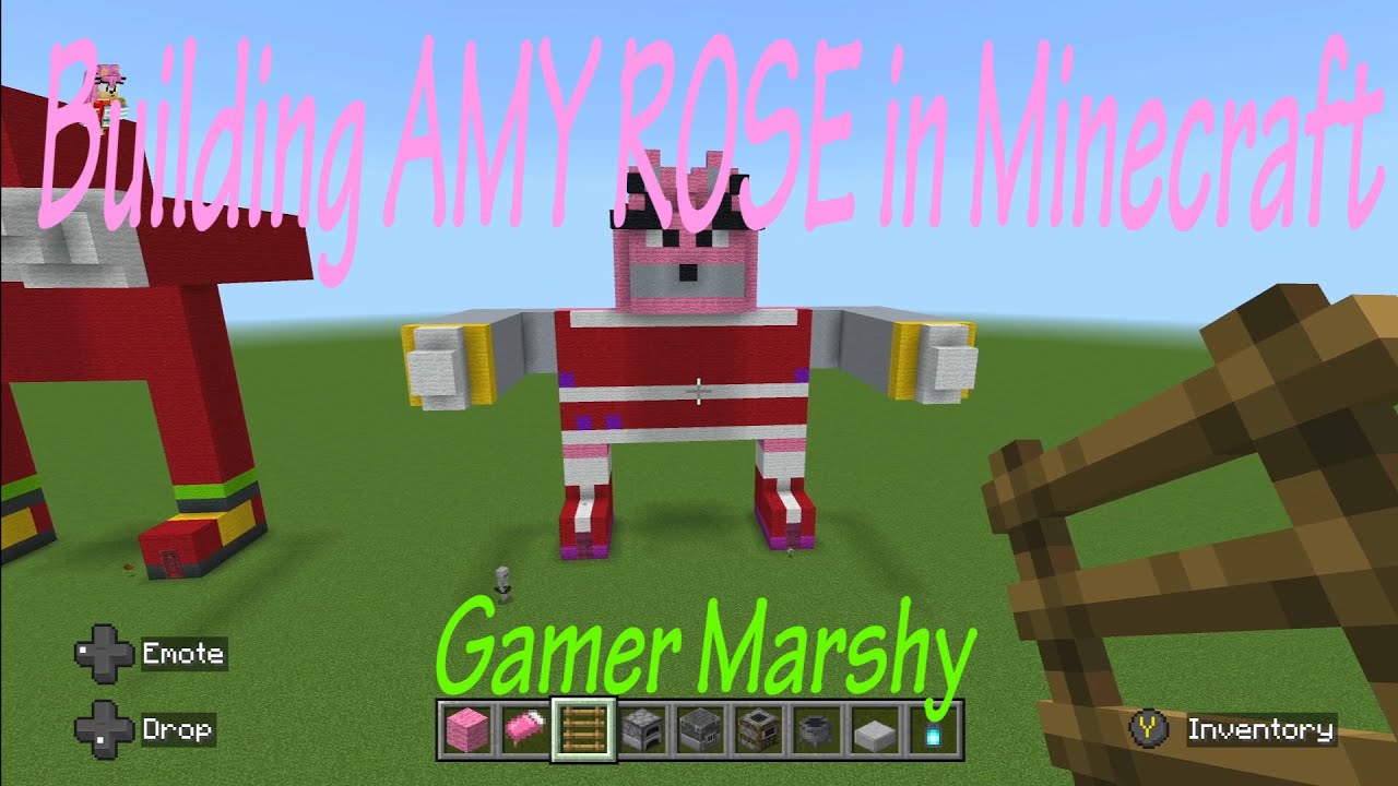 💖🎮 Building AMY ROSE in Minecraft! 🌸 | Gamer Marshy’s Lovely Creation ...