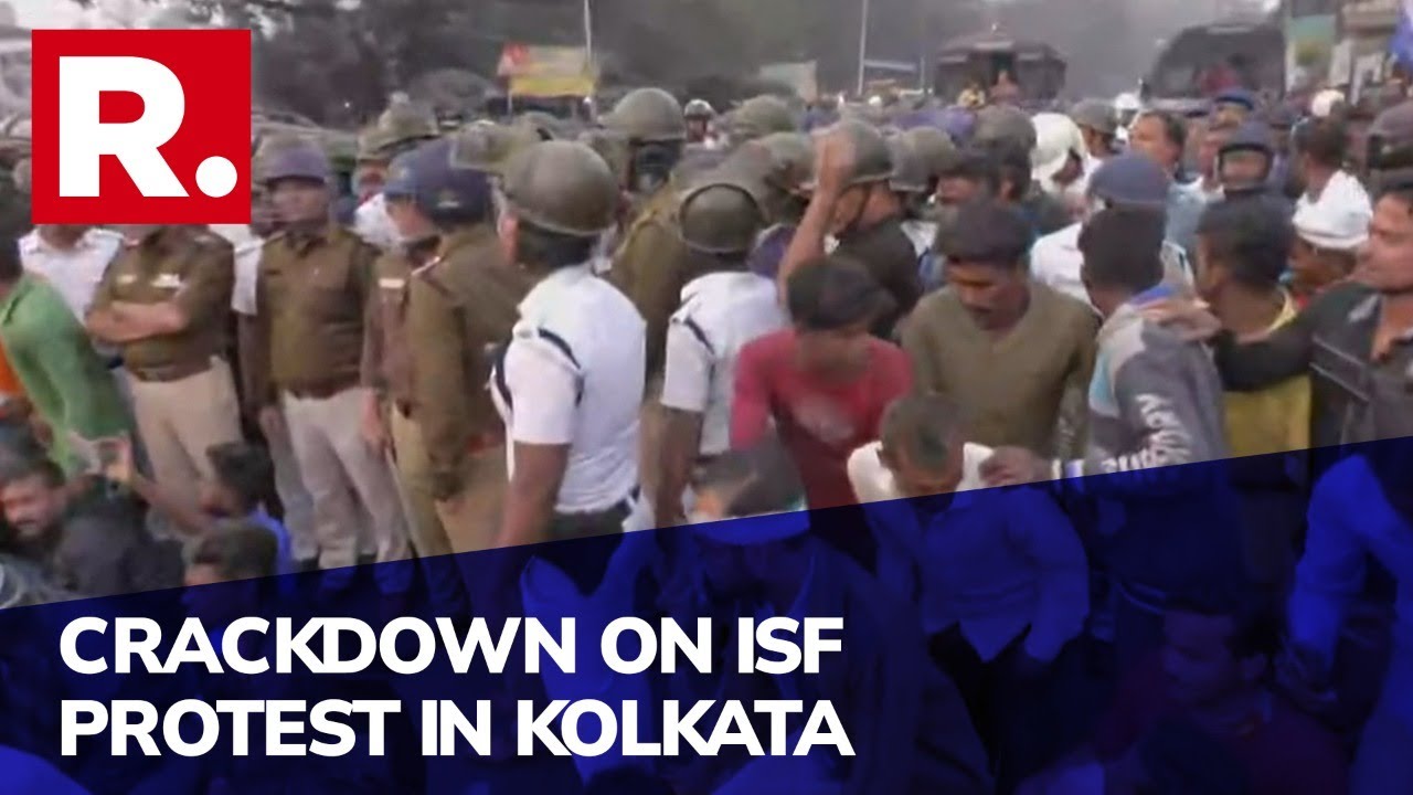 Kolkata: Indian Secular Front Protests After Bhangar Clash; Police ...