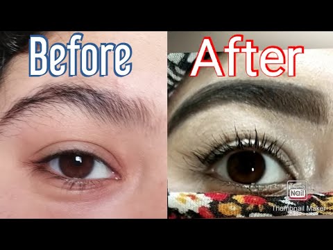 How to get perfect eyebrows|| how to fill unplucked eyebrows|| - YouTube