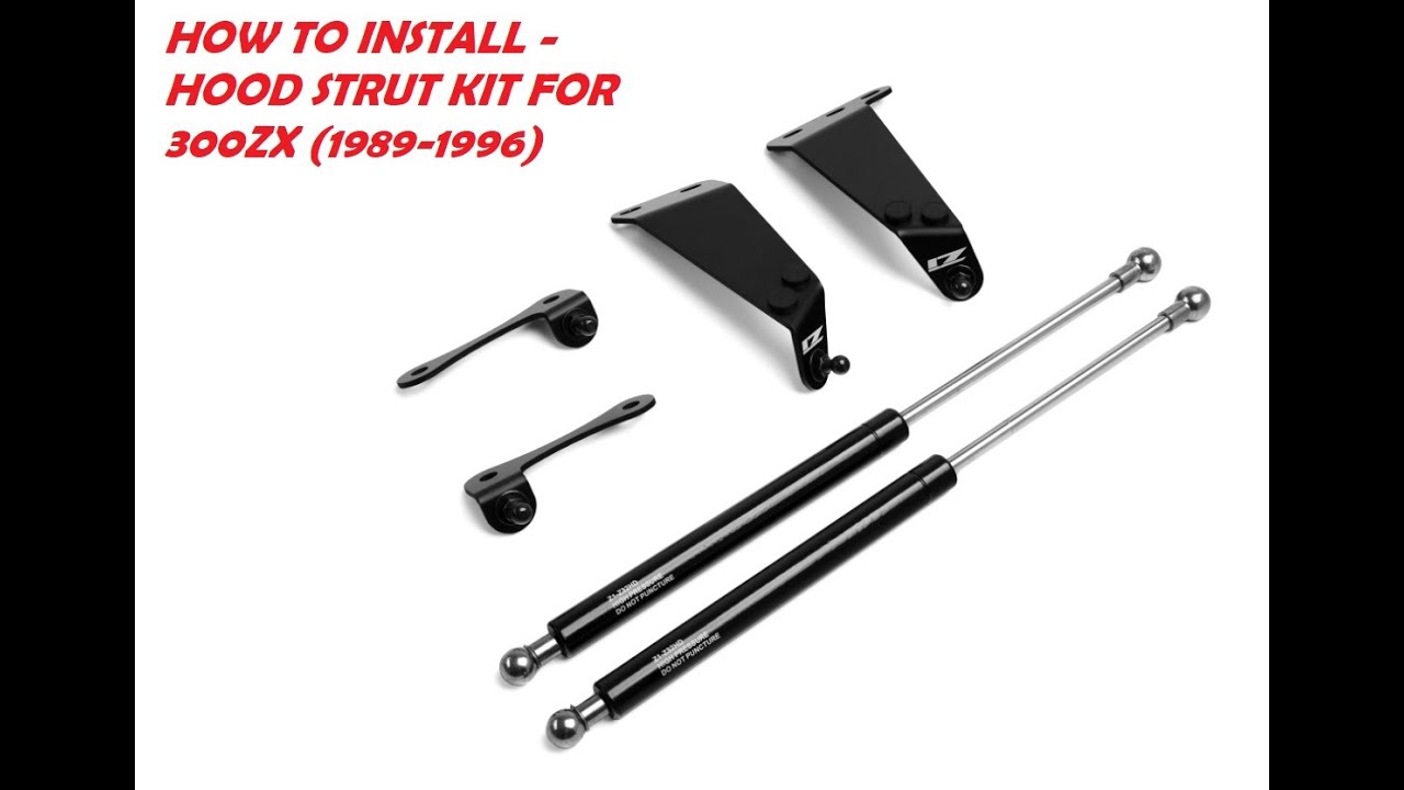 How to install - Z1 - Hood Strut Kit - 1989-1996 Nissan 300ZX - YouTube