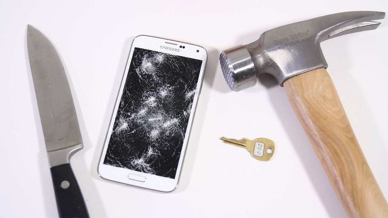 Samsung Galaxy S5 Scratch & Hammer Test! - YouTube