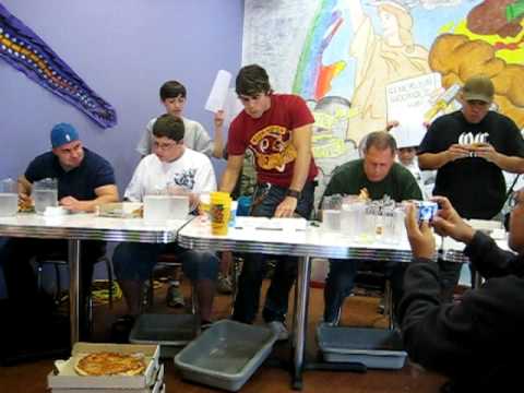 Generous George's Pizza Eating Contest part 1 - YouTube