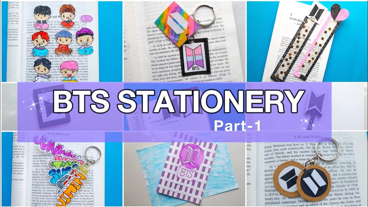How to make BTS Craft || DIY BTS STATIONERY making at home_DIY ...