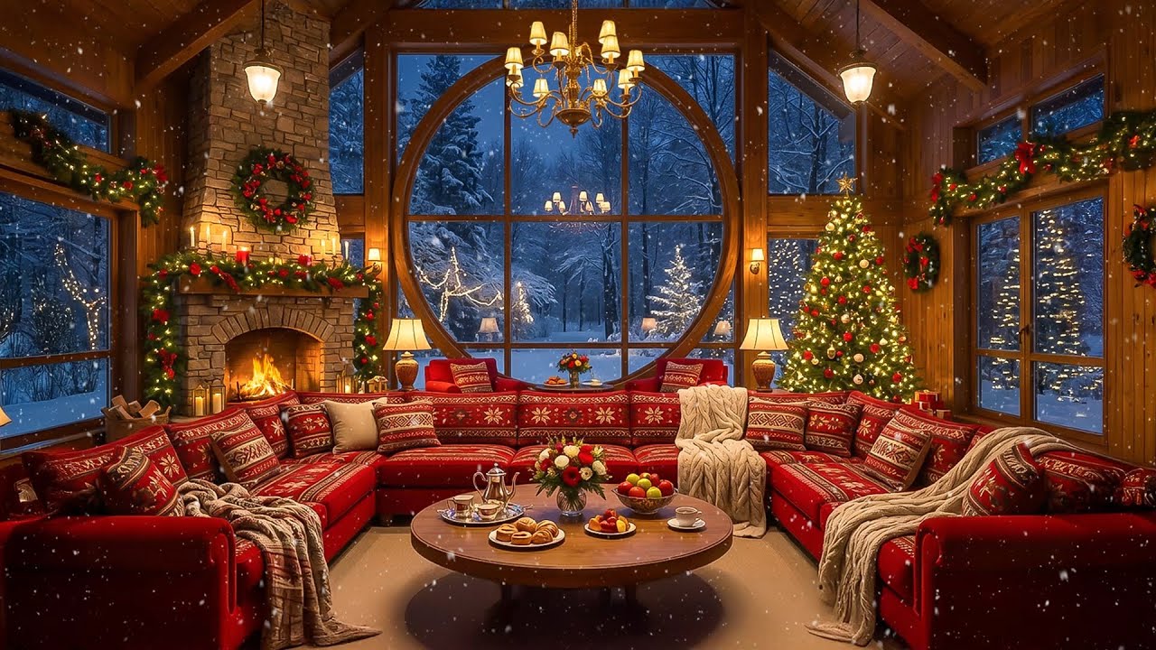 (NO MID-ROLL ADS) Relaxing Christmas Music🔥Soothing Christmas Ambience ...