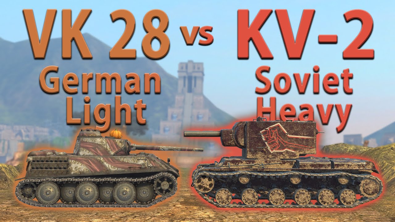 WOT Blitz Face Off || VK 28.01 vs KV-2 - YouTube