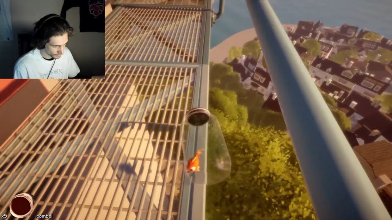 xQc Rage Quits After Falling off a Cliff - YouTube