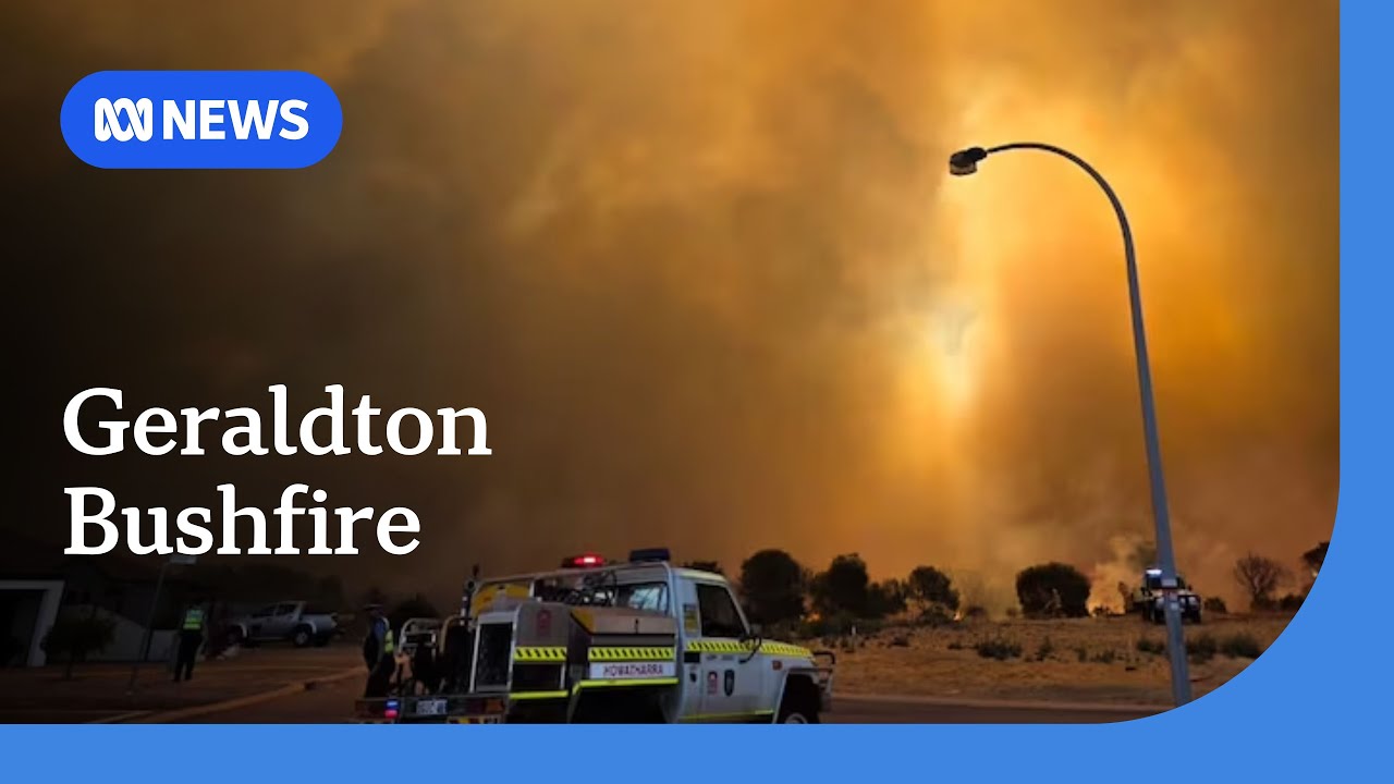 Homes under threat as bushfire bears down on Geraldton | ABC NEWS - YouTube