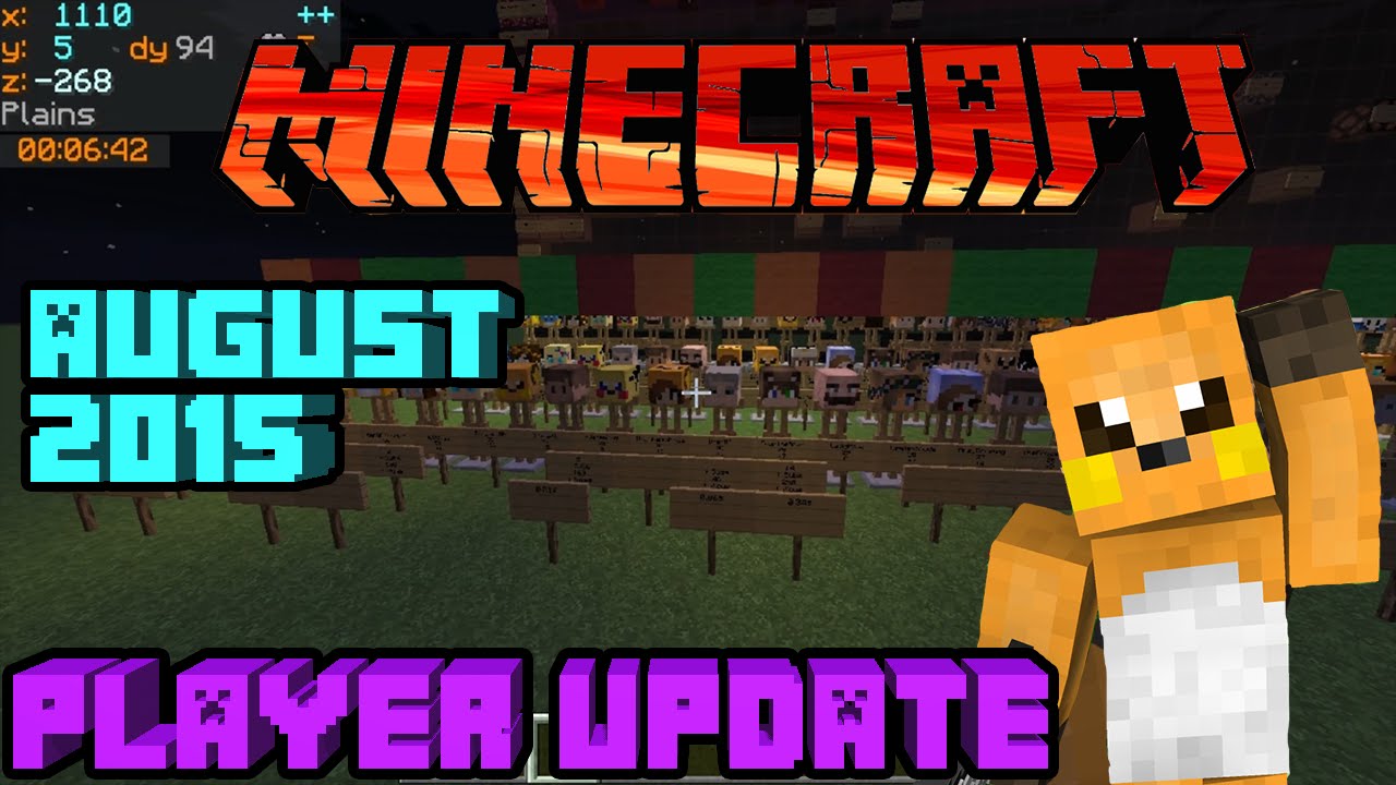 Minecraft: Player Collab list update- August 2015 - YouTube
