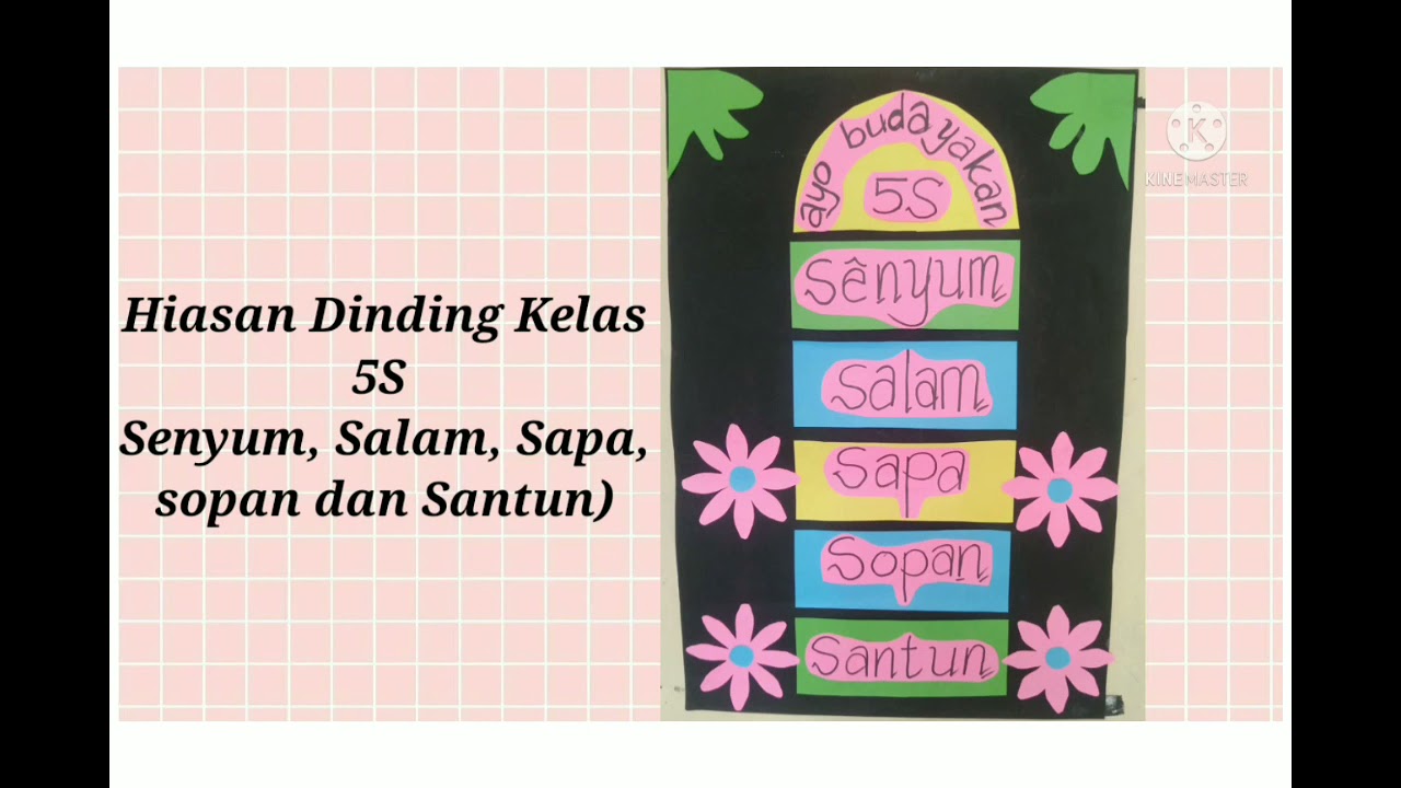 Hiasan dinding Kelas 5S ( Senyum, Salam, Sapa, Sopan, Santun) - YouTube