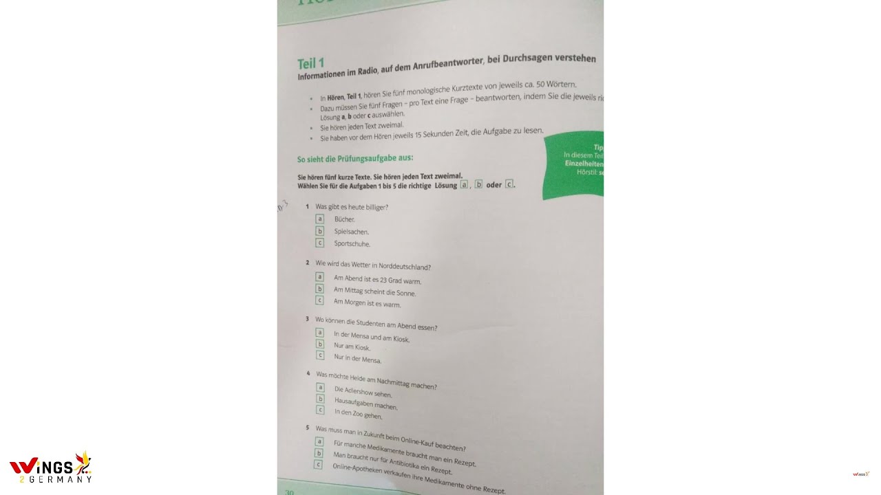 Hören-Mit Erfolg zum Goethe-Zertifikat A2/Practice German A2 listening ...