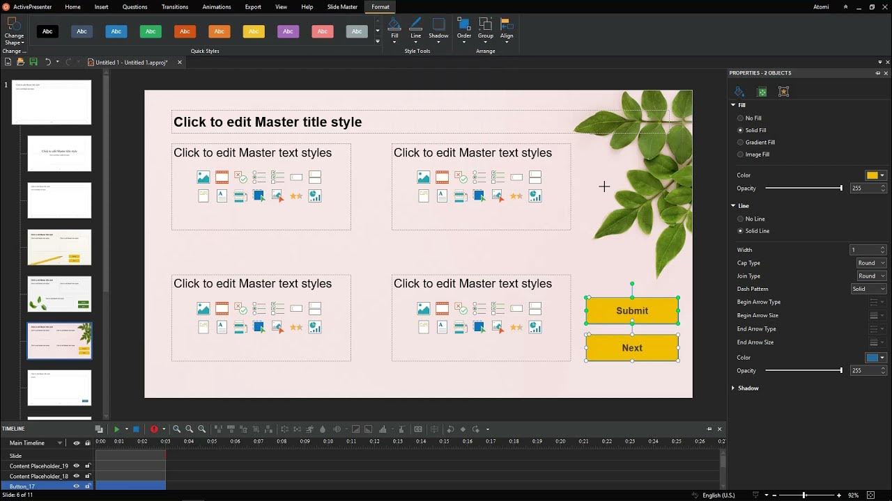 How to Add Multiple Questions in a Slide - ActivePresenter 8 - YouTube