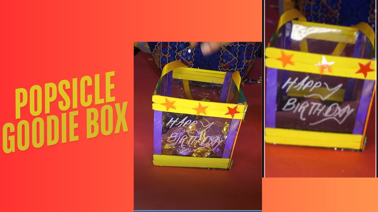 POPSICLE STICK CRAFT| HOW TO MAKE A CANDY BOX OF POPSICLE STICKS ...