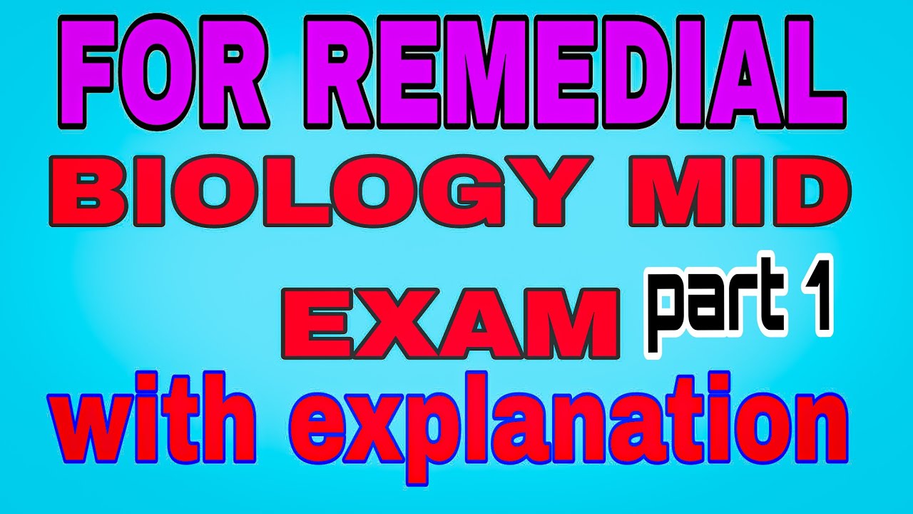 🔴Biology Mid Exam for Remedial students part 1 - YouTube