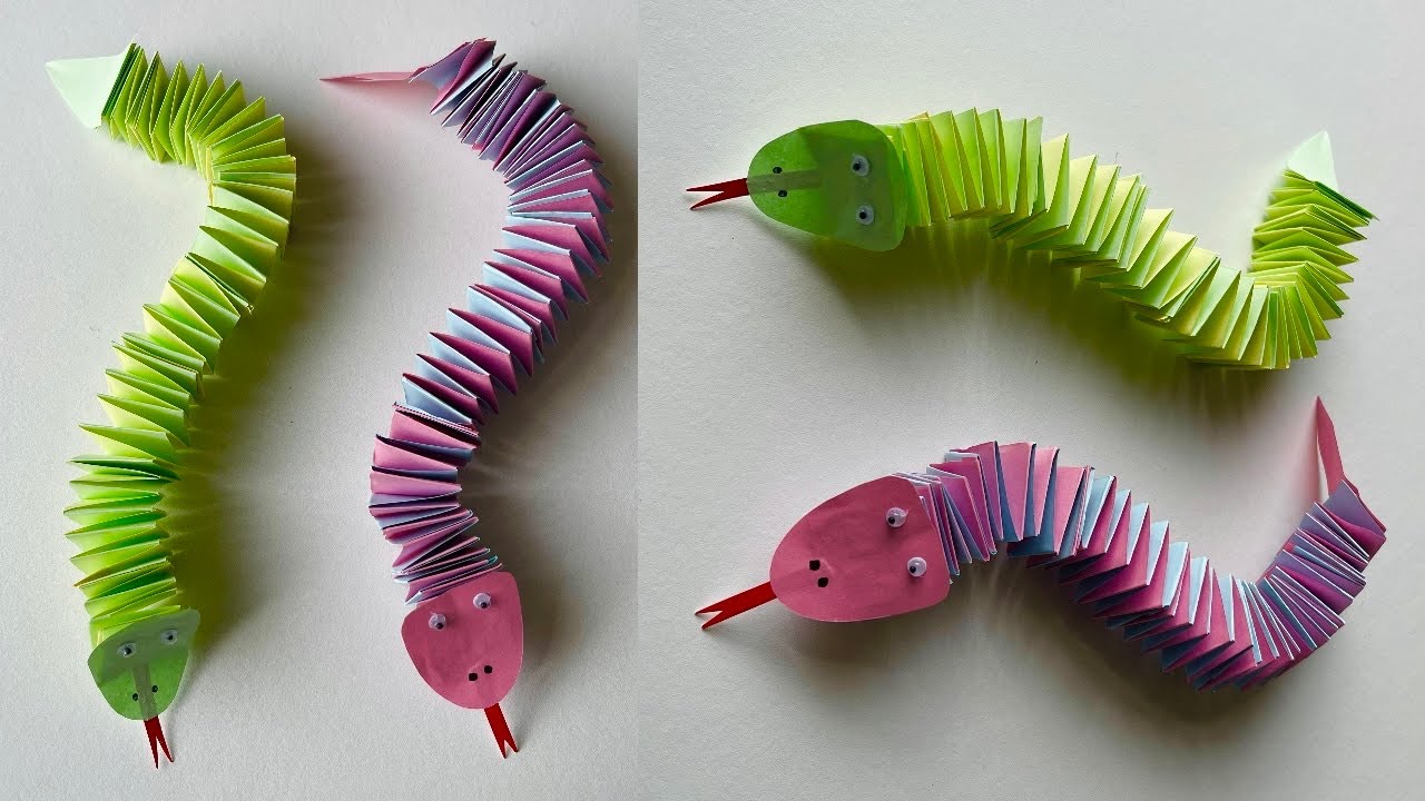 How To Make Easy Paper Snake For Kids / Easy Paper crafts / Nursery ...