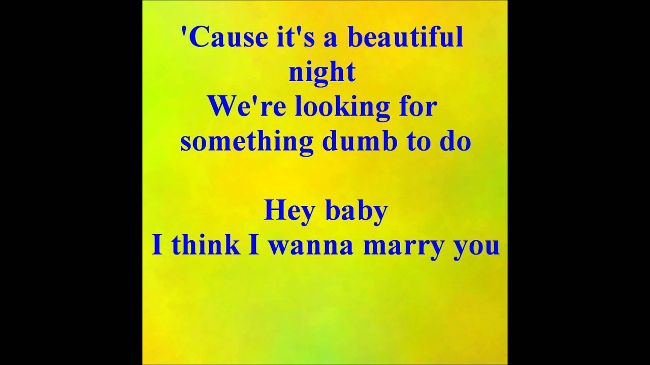 Bruno Mars - Marry you with lyrics (HD) - YouTube