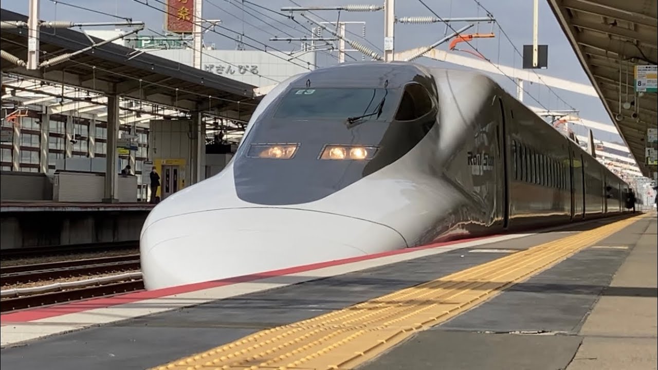 【ひかりレールスター】JR山陽新幹線 700系 E9編成 ひかり592号新大阪行 姫路駅 発車 - YouTube