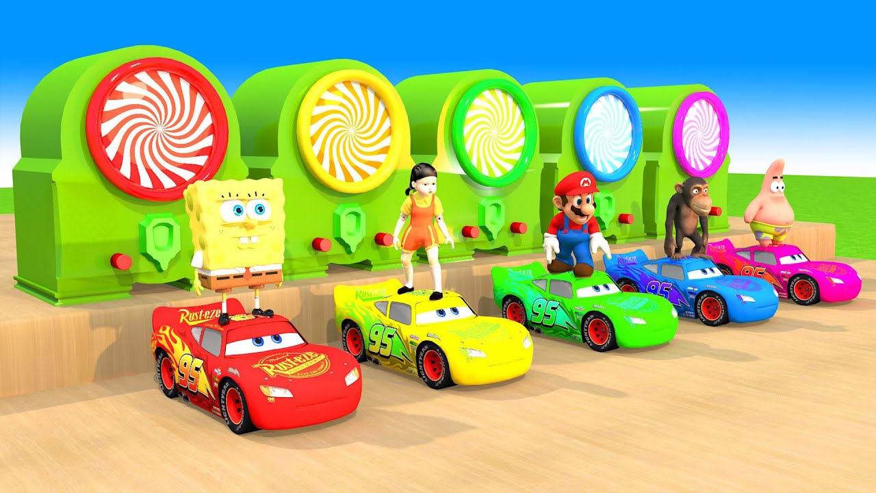 Squid game, SpongeBob, Mcqueen, Super Mario, Monkey, Patrick Star ...