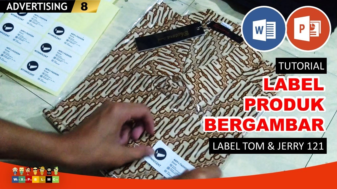 ADVERTISING DESIGN #8 | Tutorial membuat Label TJ 121 Bergambar pake ...