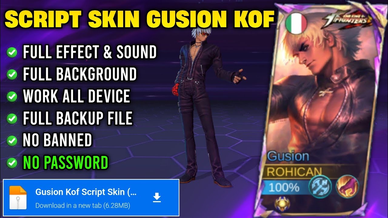 New Update Script Skin Gusion Kof No Password | Script Skin Mobile ...