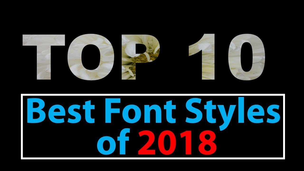 Top 10 Best Fonts - YouTube