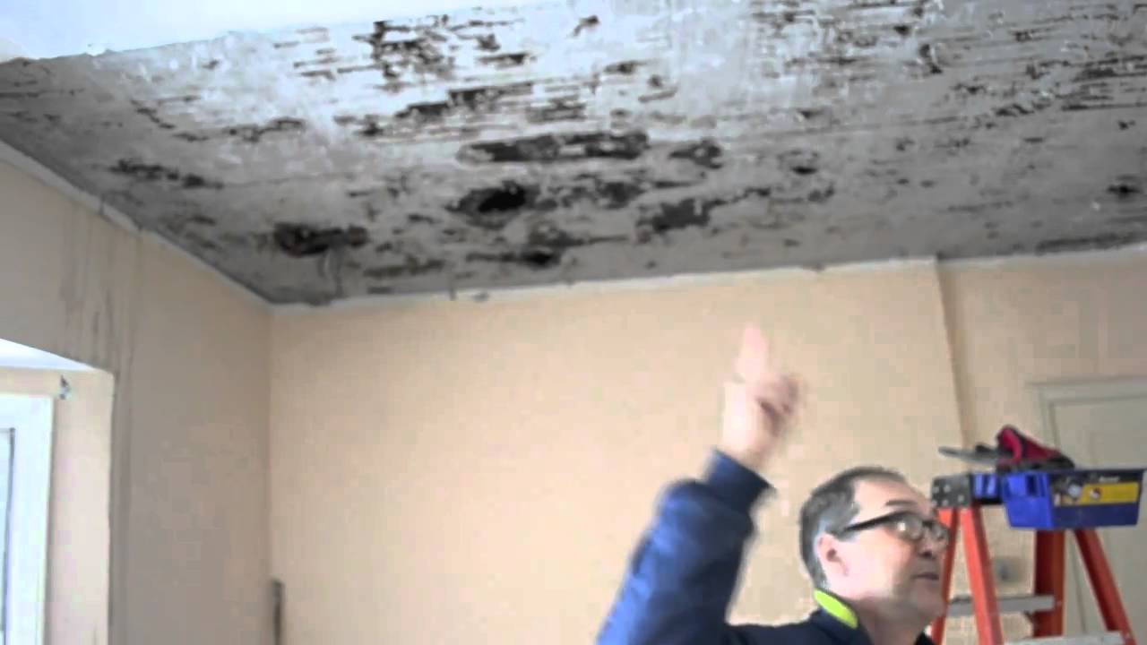 Dinning room ceiling demolition - YouTube