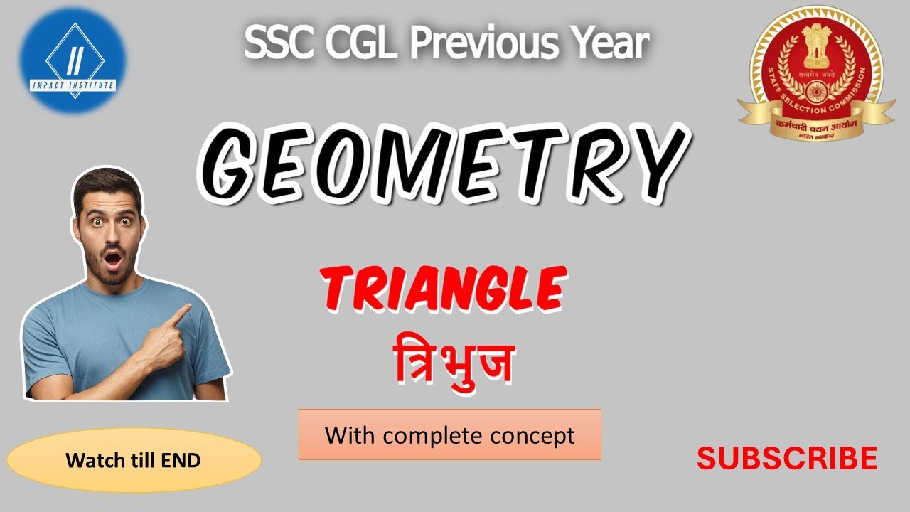 SSC CGL Geometry: Triangle Class 01 Explained #ssc #ssccgl2024 #maths ...