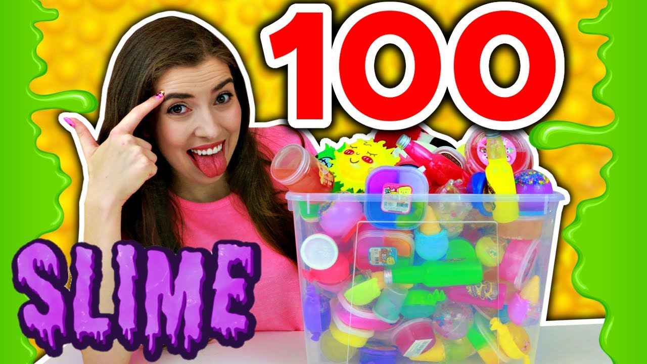 MIESZAM 100 SLIME ️🧡💛💚💙💜 - YouTube