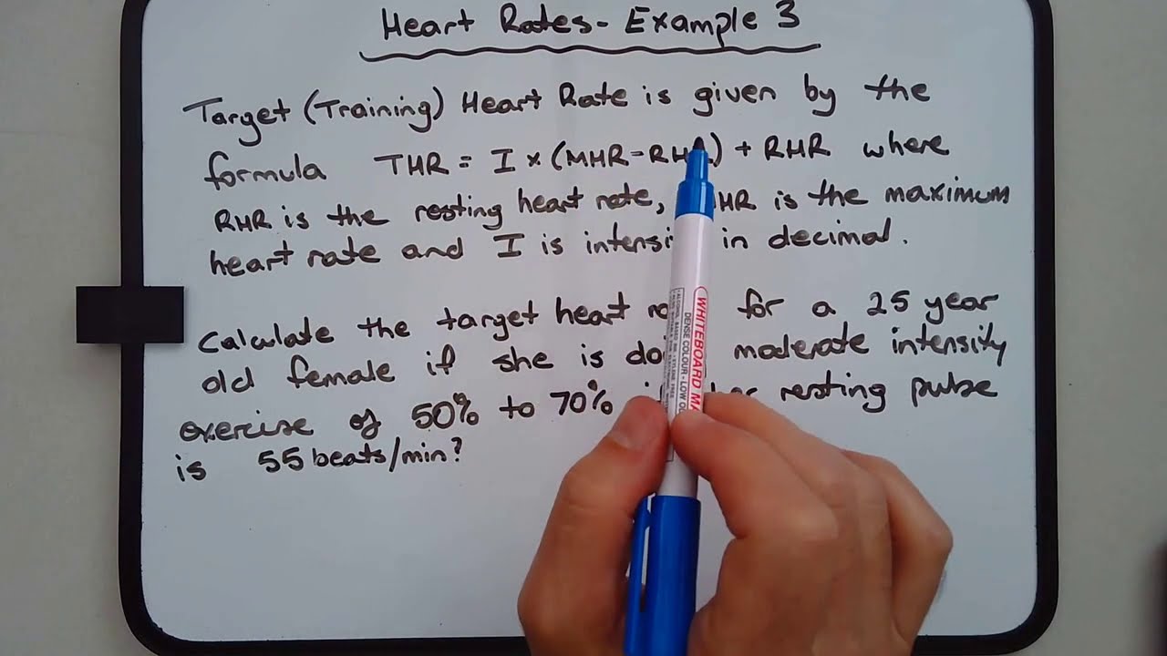 How to solve worded problems involving maximum, target & resting heart ...
