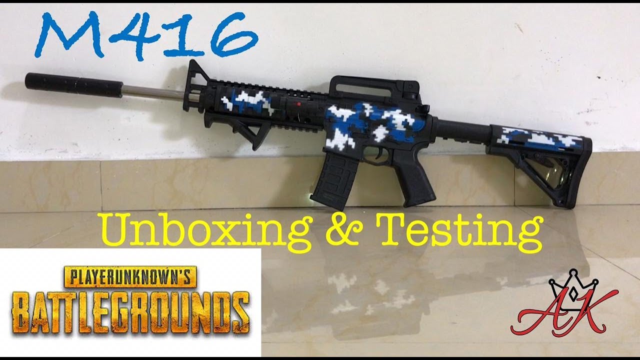 M416 Blue & White Gun Unboxing & Testing PUBG And FreeFire Gun Unboxing ...