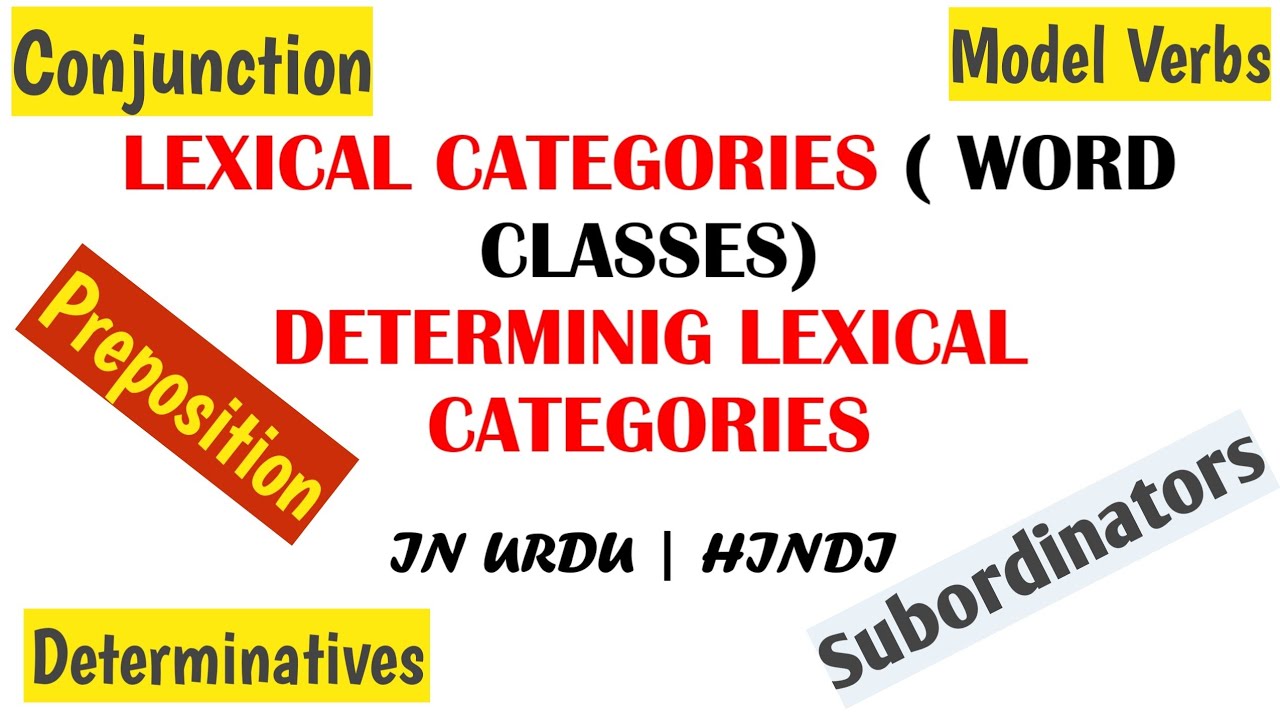 Lexical Categories of Close classes | Preposition | Conjunction ...