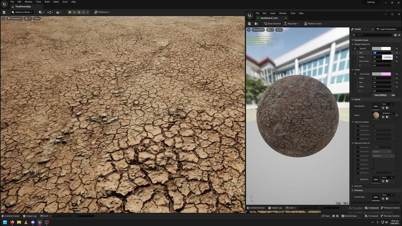 Ue5 Improving Landscapes And Textures In General With Normal Map Control Youtube