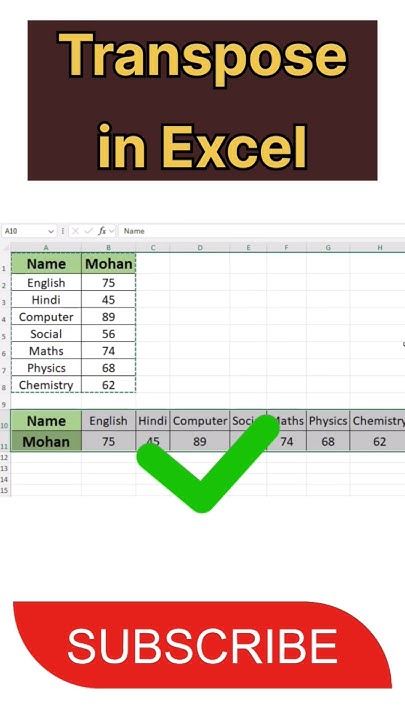 ExcelTrick#Transpose in Excel#Excel Transpose#Excel#exceltips#shorts#exceltutorial#viral# ...