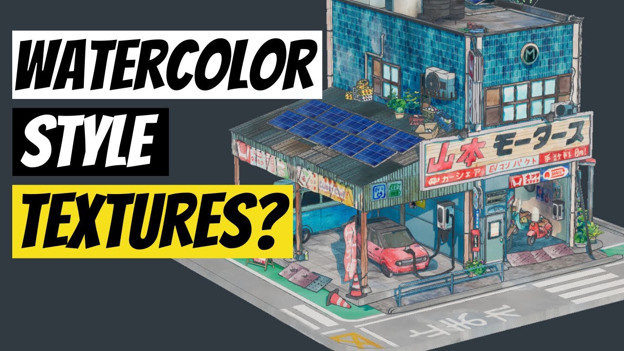 Creating Watercolor & Anime 3D Textures in Substance Designer - YouTube