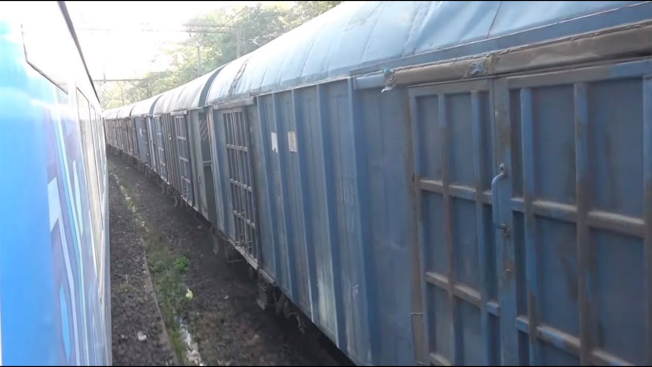 Pragati Express Vs 60 Wagon Freight Train - Great Train Race From ...
