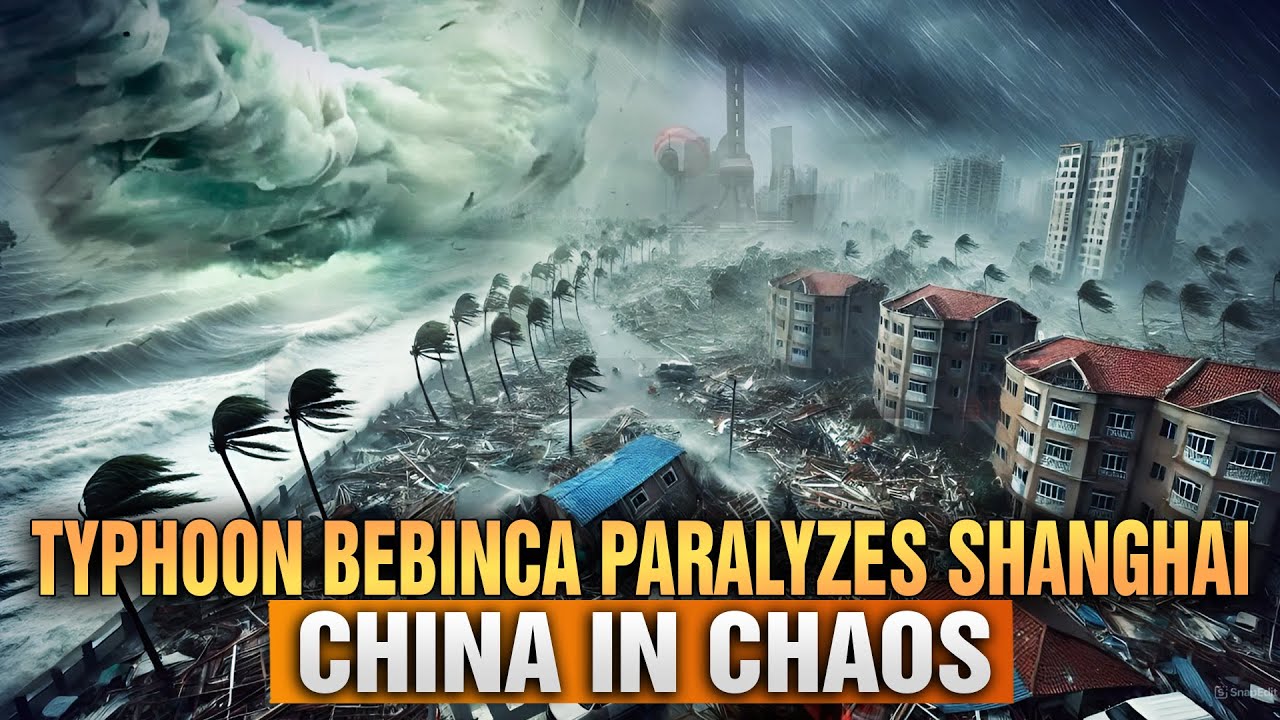 Typhoon Bebinca paralyzes Shanghai, China in chaos. Extreme winds ...