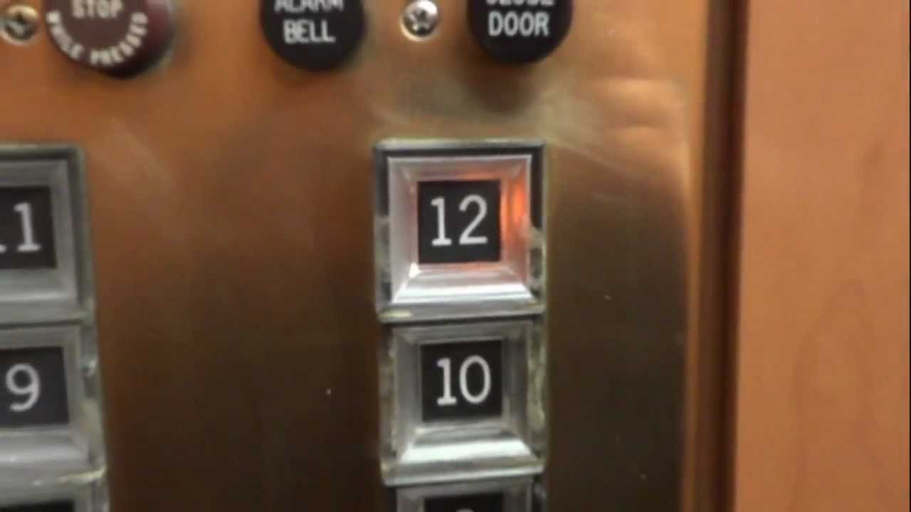 Classic Otis Elevators at the Western Union building, downtown Calgary ...