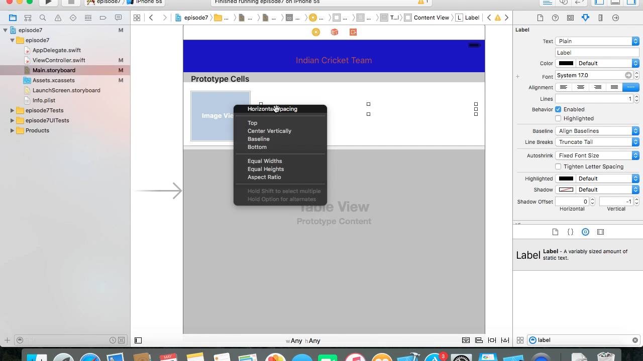 Episode 7 - TableView - YouTube