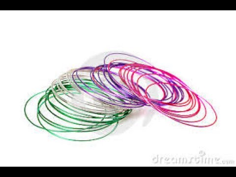 how to make bracelet with metal bangles easy way / broken bangles craft ...