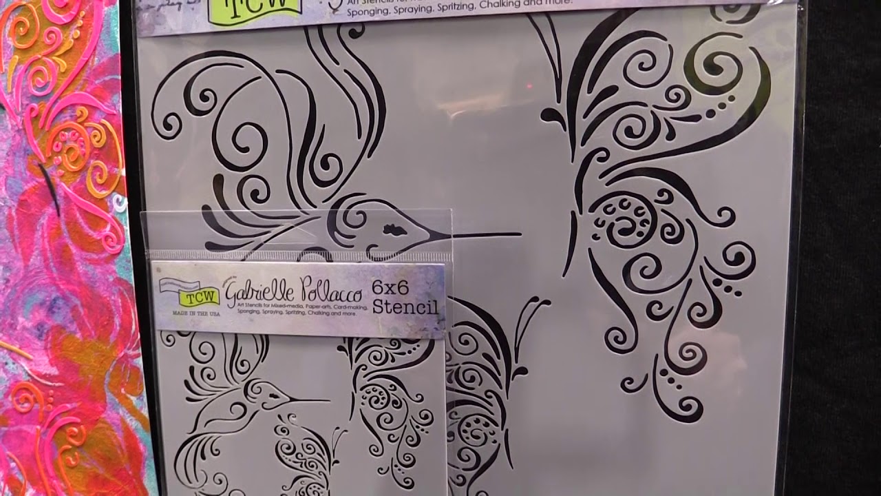 Gabrielle Pollacco Stencil Collection - The Crafter's Workshop - YouTube