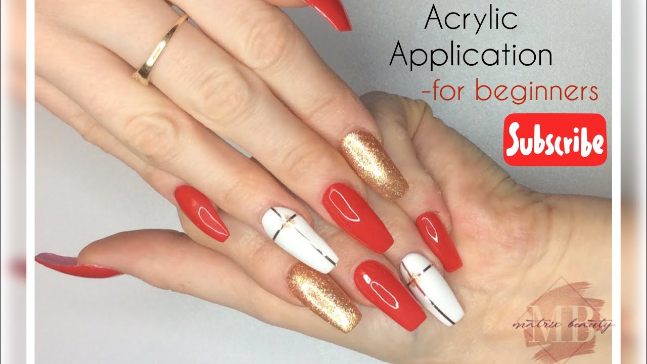 Acrylic application for beginners - YouTube