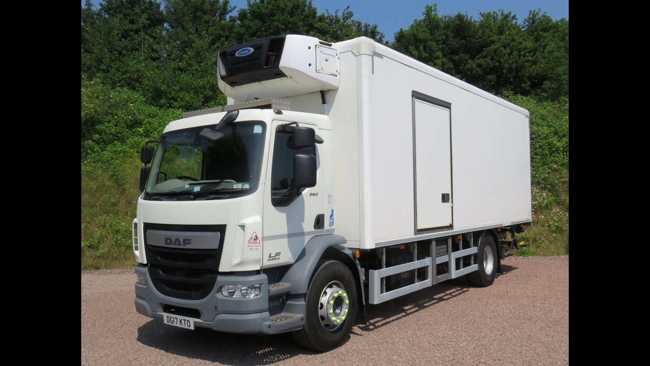 2017 17 DAF LF 260 Euro 6 18 Ton Fridge Box with Slide Out Tail Lift ...