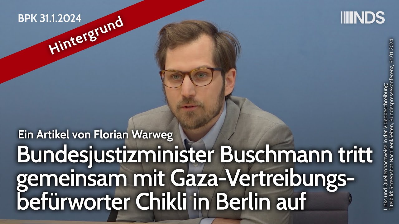 Bundesjustizminister Buschmann tritt gemeinsam mit Gaza ...