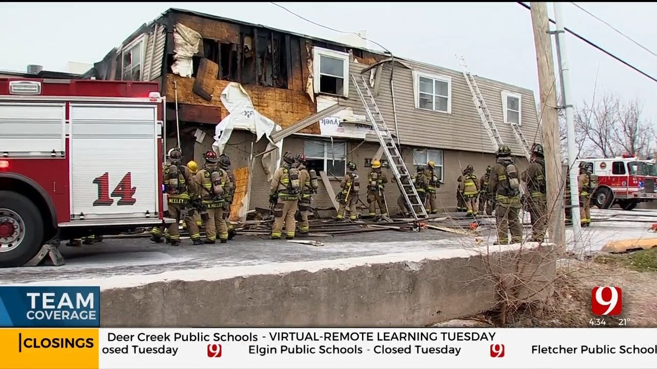 Apartment Complex Damaged in Fire - YouTube
