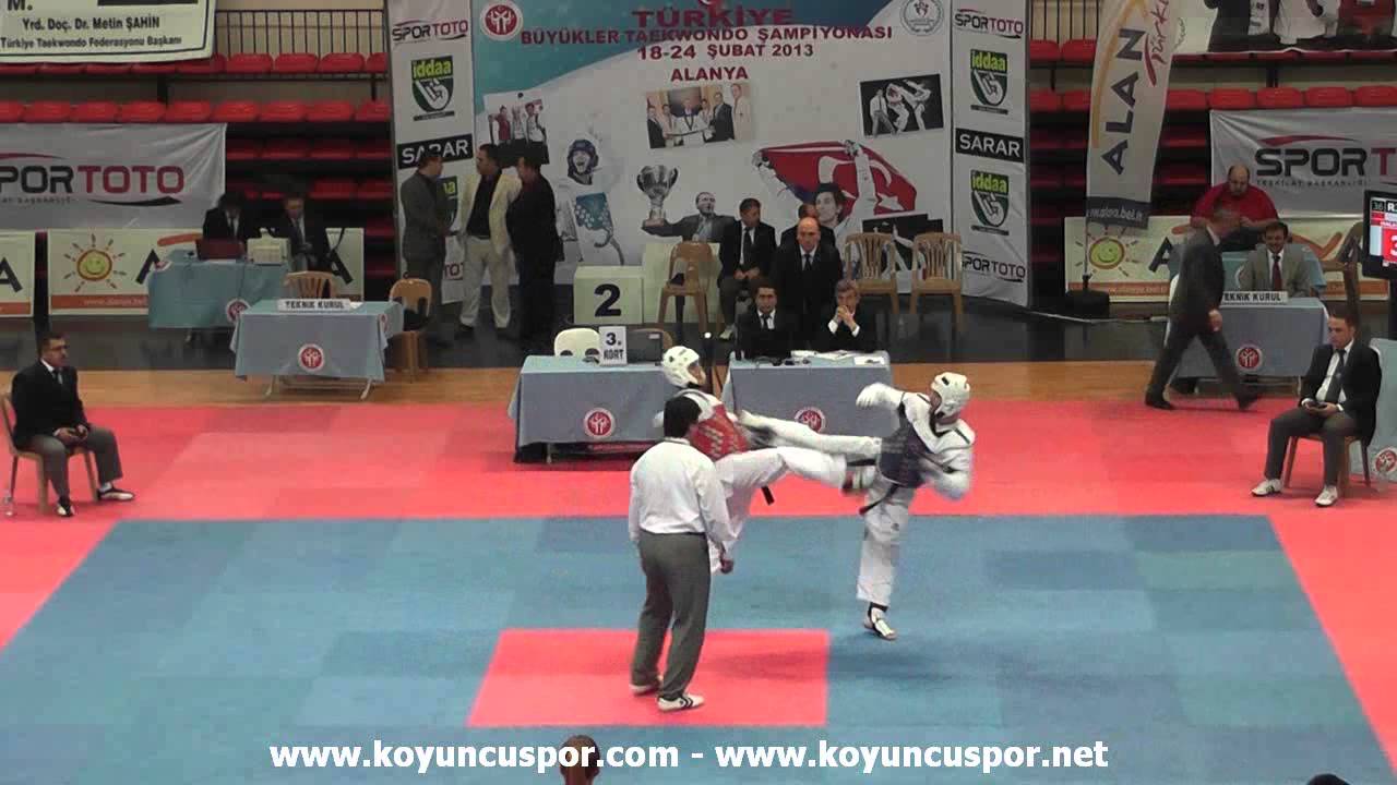 74kg Bayram Bozkurt vs Abdulkadir Bakan (2013 Turkish Senyor TKD ...