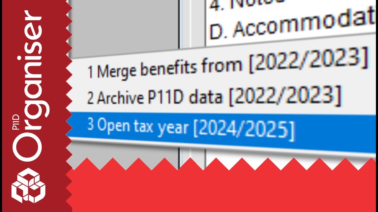 P11D Organiser || Opening the new Tax Year - YouTube