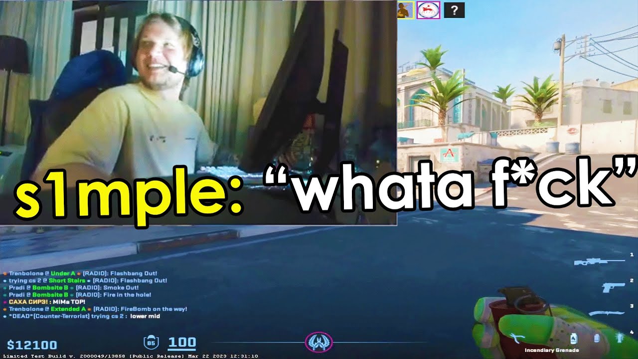 you can set flashbang color to black in CS2 (s1mple reaction) - YouTube