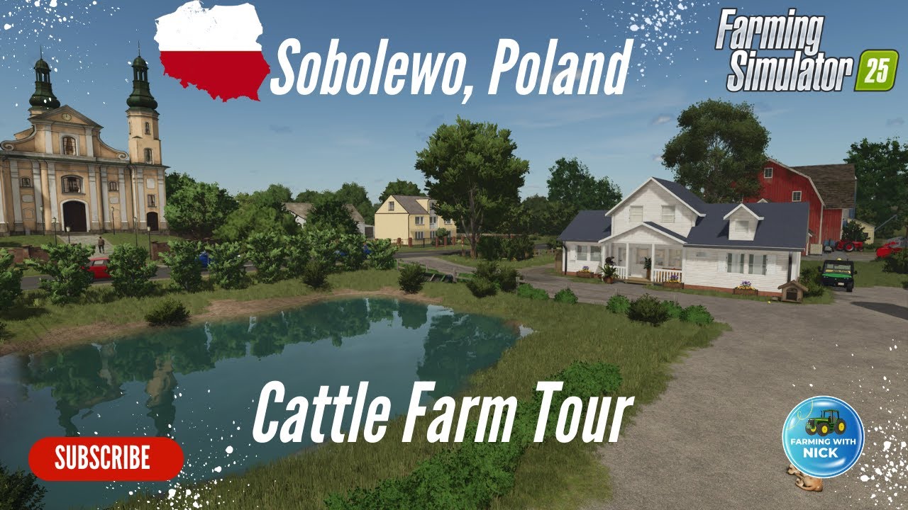 I Created a Small Scale Cattle Farm on the map Sobolewo, Poland - YouTube